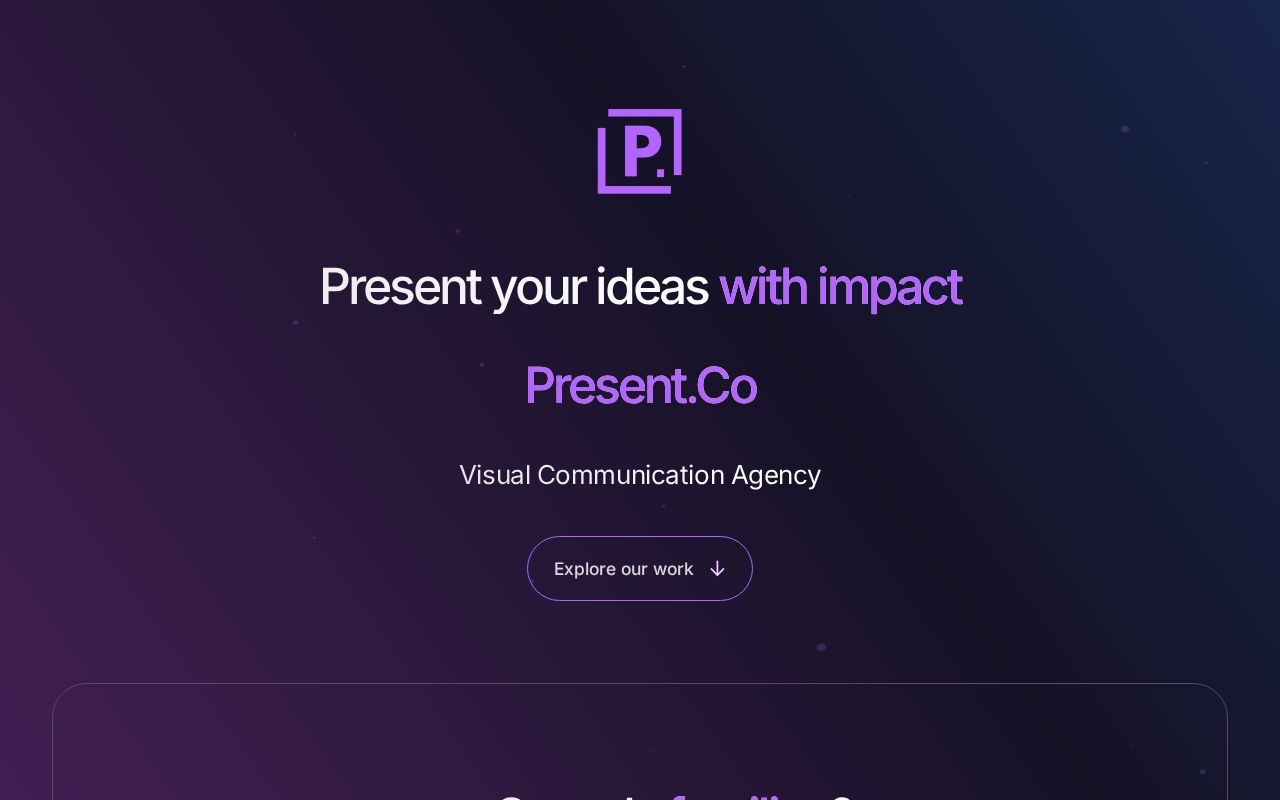 Present.Co | Branding, Visual Storytelling & Strategic Presentations